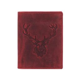 Green Burry Greenburry Vintage Geldbörse Hirsch Leder 9,5 cm in rusty red | Gr.: onesize