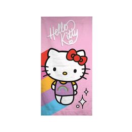 Hello Kitty Rainbow Badelaken, Strandtuch 70x140cm (Schnell trocknend) | Gr.: onesize