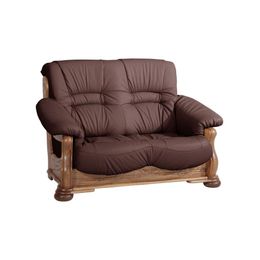 others SOFA 2-Sitzer Katlin Bezug Echtleder Eiche rustikal P43 / burgund | Gr.: onesize