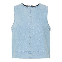 Pieces Top 'PCNoel' Damen Gr&ouml;&szlig;e L hellblau / transparent