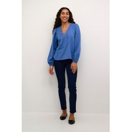 Kaffe Langarm-Bluse KAelise Regular fit in Denim CC | Gr.: 36