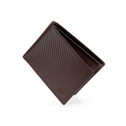Serasar Wallet 'Carbon' male Brown size 11 cm x 8 cm x 2cm