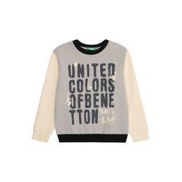 United Colors Of Benetton Sweatshirt Jungen Gr&ouml;&szlig;e 170 taupe / hellgrau / schwarz