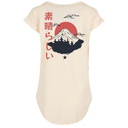 F4NT4STIC Long Cut T-Shirt Mount Fuji in Whitesand | Gr.: S