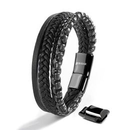 SERASAR Armband 'Hero' Herren Gr&ouml;&szlig;e 17 cm schwarz