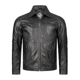 Rock Creek Lederjacke in Schwarz | Gr.: 3XL