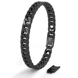 Serasar Bracelet 'Cuban' male Black size 20 cm