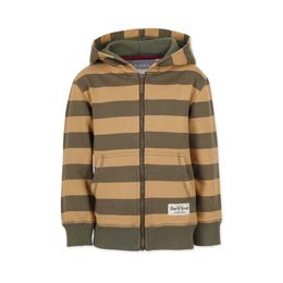 Band of Rascals Kapuzenpullover " Striped Zip " in olive-caramel | Gr.: 122/128