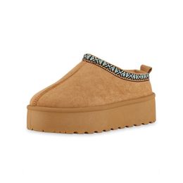 VAN HILL Pantoffeln Grace in Hellbraun | Gr.: 41