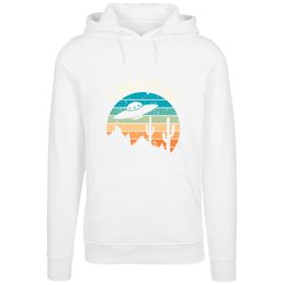 F4NT4STIC Hoodie I Believe UFO Alien Sonnenuntergang in weiß | Gr.: XS