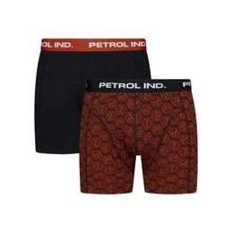 PETROL INDUSTRIES 2-er Pack Boxershorts Navigator in Schwarz | Gr.: S
