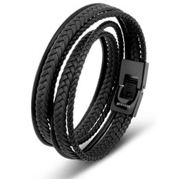 SERASAR Armband 'Wrap' Herren Gr&ouml;&szlig;e 20 cm schwarz