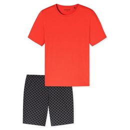 Schiesser Short Pajamas ' Casual Essentials ' male Red size 54