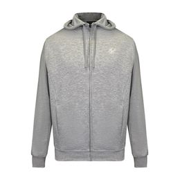 SikSilk Zip-Up Hoodie male Grey size XXL
