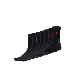 H.I.S. H.I.S Basic-Socken mit extrahohem Baumwollanteil Herren Größe 46.5/48 rot / schwarz