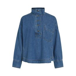 ROUGE EDIT Bluse Damen Gr&ouml;&szlig;e M blue denim