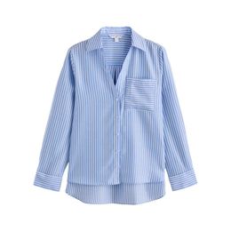 next Bluse Damen Gr&ouml;&szlig;e L taubenblau / wei&szlig;