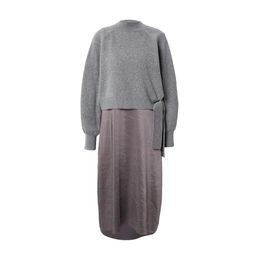 BOSS Set: Kleid und Pullover 'Flalina' Damen Gr&ouml;&szlig;e 36 graumeliert / mauve Winterkleid
