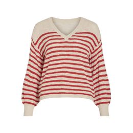 Vila Pullover Damen Größe M creme / rot