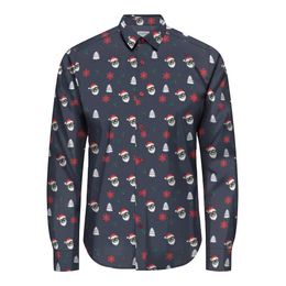 Only & Sons Only & Sons Button Up Shirt 'ONSELF XMAS' male Grey size S