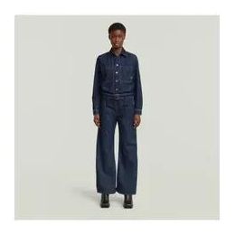 G-Star Raw G-Star f&uuml;r Damen. D26877-E090-H494 G&uuml;rtel 3D Lose Jumpsuit navy (XL), Blau, L&auml;ssig, Baumwolle, Denim, Langarm