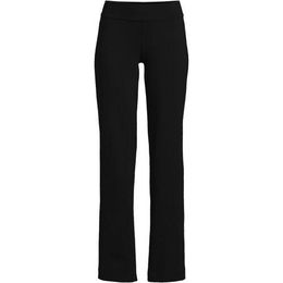LANDS' END Stretch-Freizeithose Straight Fit Starfish Pant, Damen,  Schwarz, Baumwoll-Mischung, by Lands' End