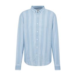 Hollister Hemd Herren Größe M rauchblau / offwhite