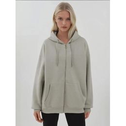Hiccup Zip-Up Hoodie female Grey size M