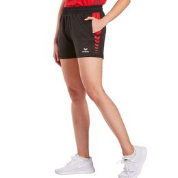 Erima Damen Six Wings Shorts in schwarz/rot | Gr.: 36