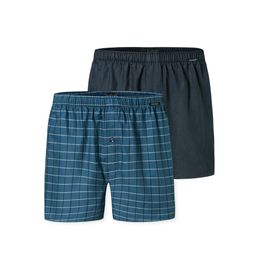 Schiesser Boxershorts Web in Dunkelblau / blau | Gr.: S