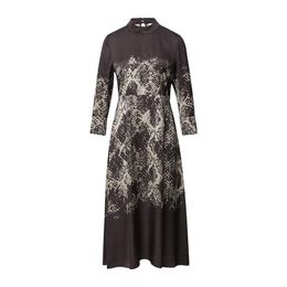 comma, COMMA Kleid Damen Größe 38 dunkelbraun / weiß Winterkleid