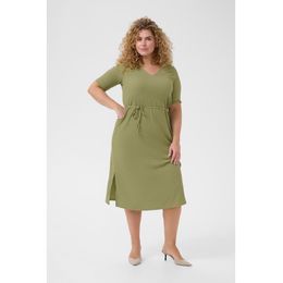 Kaffe curve Jerseykleid KCivena Regular fit in Oil Green | Gr.: S