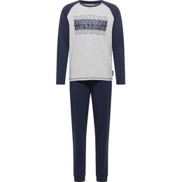 Bruno Banani Pyjama ' BELLINGHAM ' Herren Gr&ouml;&szlig;e M/L navy / mischfarben