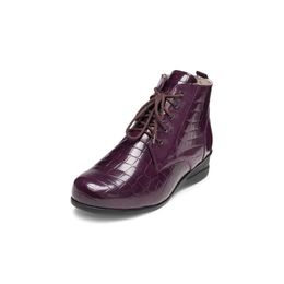 Echt Leder & vitaform Stretch Stiefeletten in aubergine | Gr.: 38
