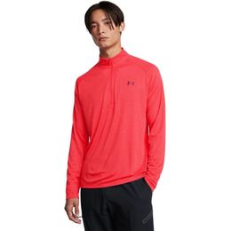 Under Armour Longsleeve "Ua Tech Textured 1/2 Zip" in Rot | Gr.: M