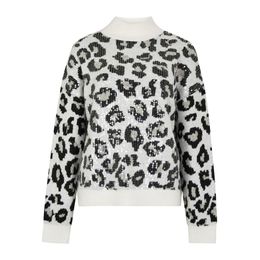 Apricot Sequin Leopard Print Jumper ' ' Damen Gr&ouml;&szlig;e S wei&szlig;
