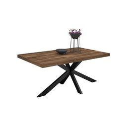 58 aufm Kessel ESSTISCH Elgin 2 175-275x80x100 Metall+Holzwerkstoff Schwarz/Zinneiche | Gr.: onesize