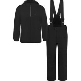 Normani Outdoor Sports Kinder WinterSet Thermohose und Thermojacke in Schwarz | Gr.: 98/104