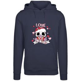 F4NT4STIC Hoodie Anti Valentinstag LOVE is in the air in marineblau | Gr.: XXL