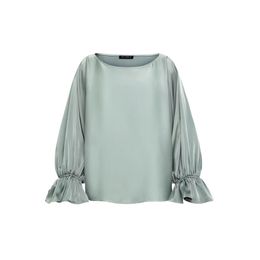 Betty Barclay Satin-Bluse mit U-Boot-Ausschnitt in Chinois Green | Gr.: 46