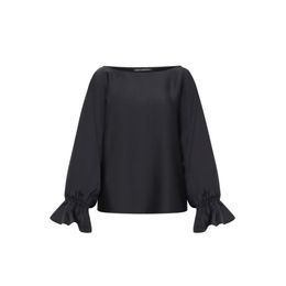 Betty Barclay Satin-Bluse mit U-Boot-Ausschnitt in Schwarz | Gr.: 40