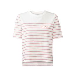 Lascana T-Shirt in weiß-rosé gestreift | Gr.: 36-38