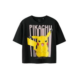 name it T-Shirt 'NKFNisa Pokemon' Mädchen Größe 134/140 gelb / pastelllila / grenadine / schwarz