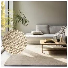 Teppich Hanse Home "Jaipur Juteteppich, als L&auml;ufer und in Rund", beige (naturwei&szlig;), B:120cm H:10mm L:170cm, Jute, Teppiche, Teppich, 100% Naturfaser, Wohnzimmer, Esszimmer, Schlafzimmer, GRS