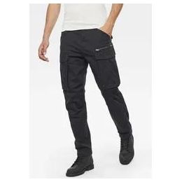 G-Star Raw Cargohose G-STAR "Rovic Zip 3D Tapered Pant", Herren, Gr. 30, L&auml;nge 34, schwarz (schwarz schwarz), Web, Obermaterial: 97% Baumwolle, 3% Elasthan, normal lang, Hosen Cargohose, Tapered Fit