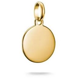 Charm-Einh&auml;nger Thomas Sabo "Charm Coin - Connect", gold (gelbgoldfarben), Charms, Damen, Silber 925 (recycelt)
