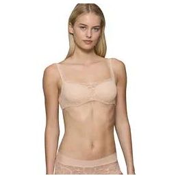 Balconette-BH Triumph "Body Make-Up Illusion Lace", Damen, Gr. 70, Cup B, beige, Microtouch, Obermaterial: 51% Polyamid, 37% Polyester, 12% Elasthan, leicht gl&auml;nzend, unifarben, BHs Balconette-BH, Komfort B&uuml;gel, gepolstert, weiche Spitze