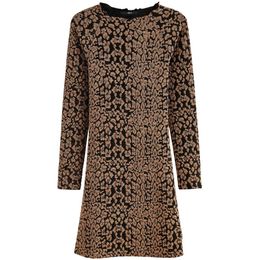 next Kleid Damen Gr&ouml;&szlig;e 46 beige / braun / schwarz Winterkleid