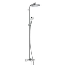 Hansgrohe Crometta S Aufputz-Duschsystem mit Wanneneinlauf, Thermostat, 27320000,