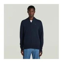 G-Star Raw G-Star f&uuml;r Herren. D27711-B692-C742 Premium Core marineblaue Strickjacke (XS), L&auml;ssig, Wolle, Langarm